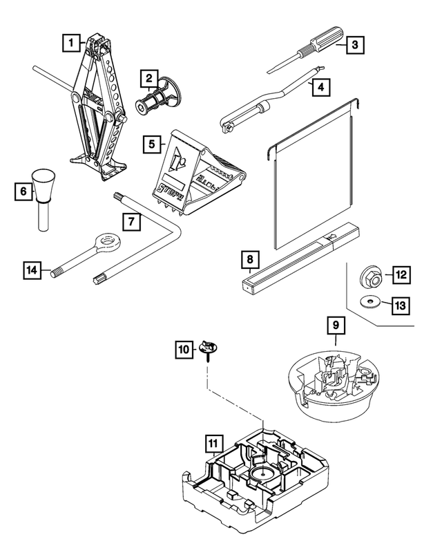 2016-2025 Mopar Wheel Chock 68269809AA | Mopar eStore