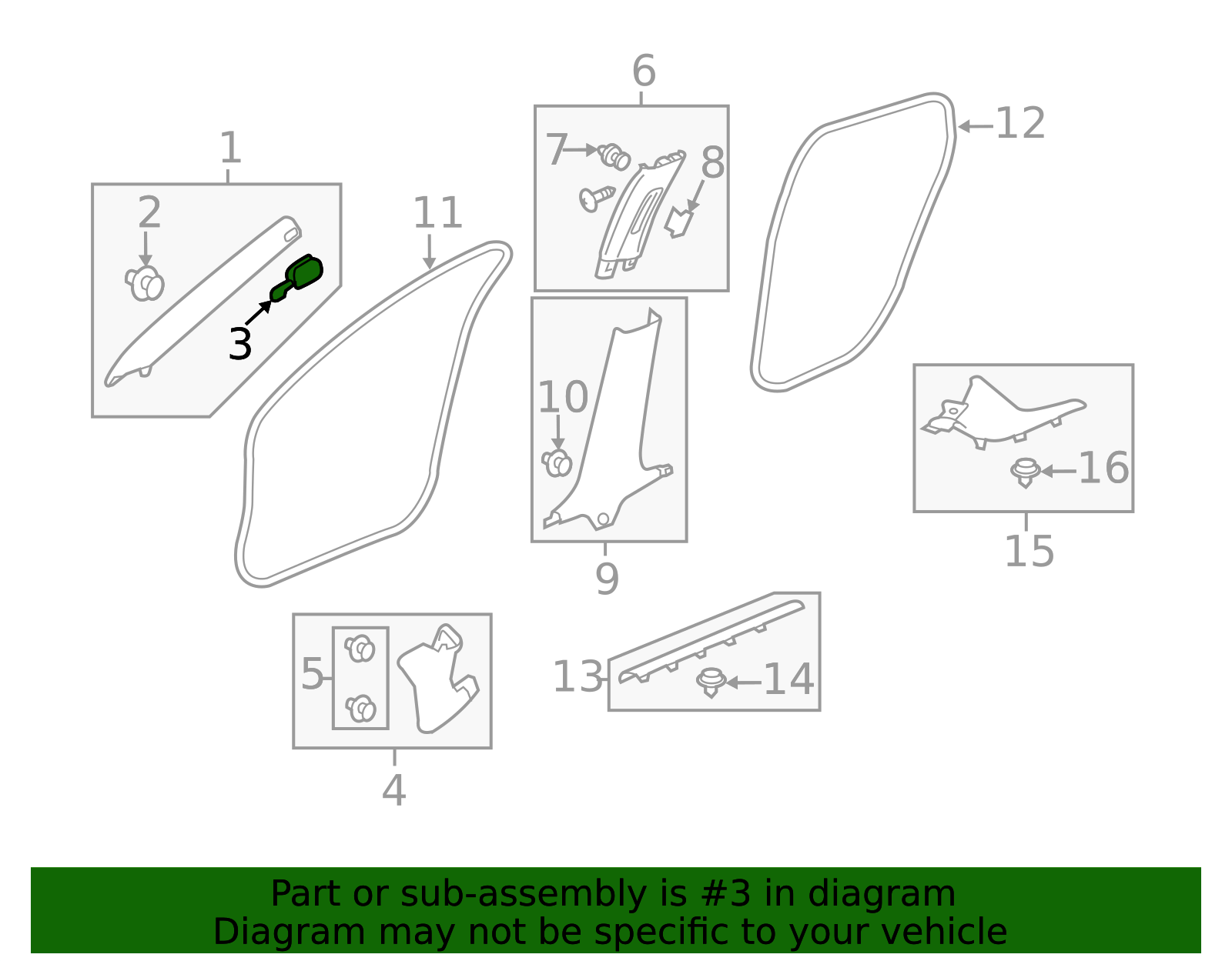 84152-TBA-A01ZA - 2018-2022 Honda - Cap L Front Pillar *NH882L ...