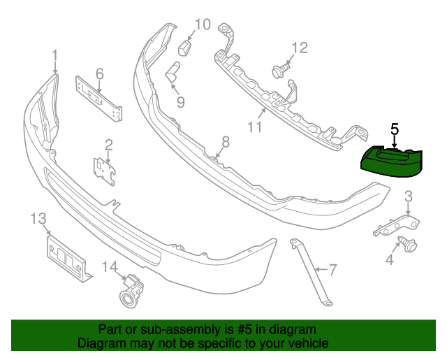 62220-1PA0A | Nissan Bracket-Front Bumper Side Rh - Genuine OEM ...