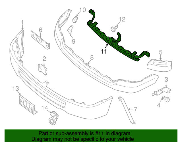 2012-2019 Nissan OEM NEW 2012-2019 Nissan NV1500 NV2500 Upper Bumper ...