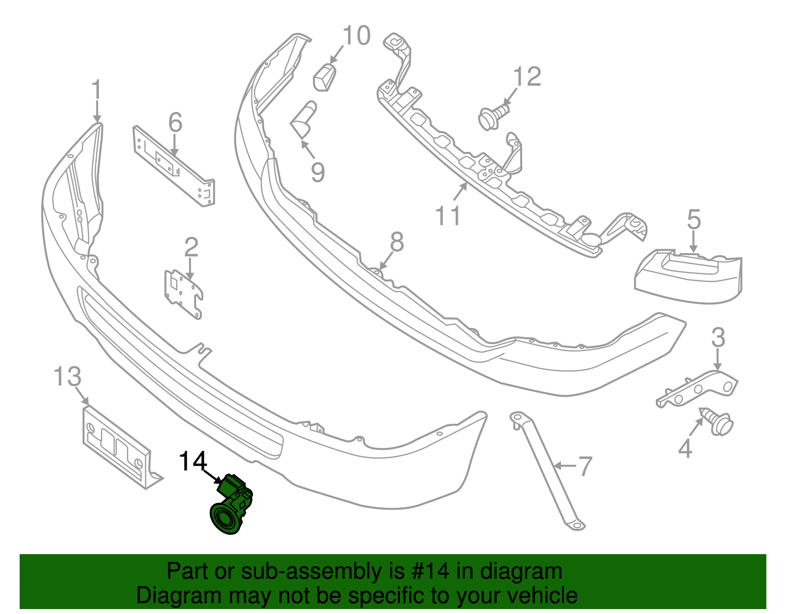 2012-2021 Nissan Park Sensor 25994-1PA4B | Bill Kay Nissan Parts
