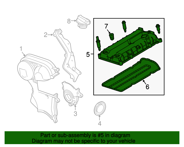 2014-2019 Ford Fiesta Valve Cover 4M5Z-6582-E | TascaParts.com