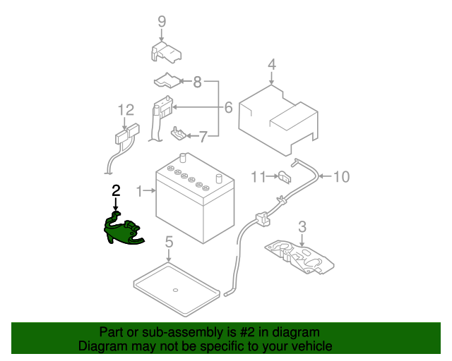 64866-EM30A - Front Bracket 2007-2012 Nissan Versa | Nissan Parts ...