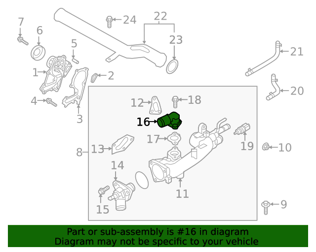 25611-3L300 - Water Outlet 2017-2022 Kia | Kia.Parts Store