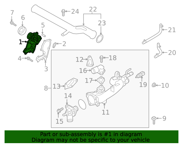 2017-2021 Kia Water Pump 25100-3CAC0 | TascaParts.com