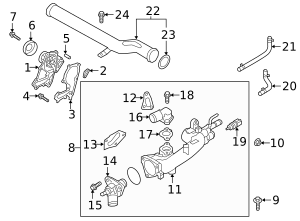 25611-3L300 - Water Outlet 2017-2022 Kia | Kia.Parts Store