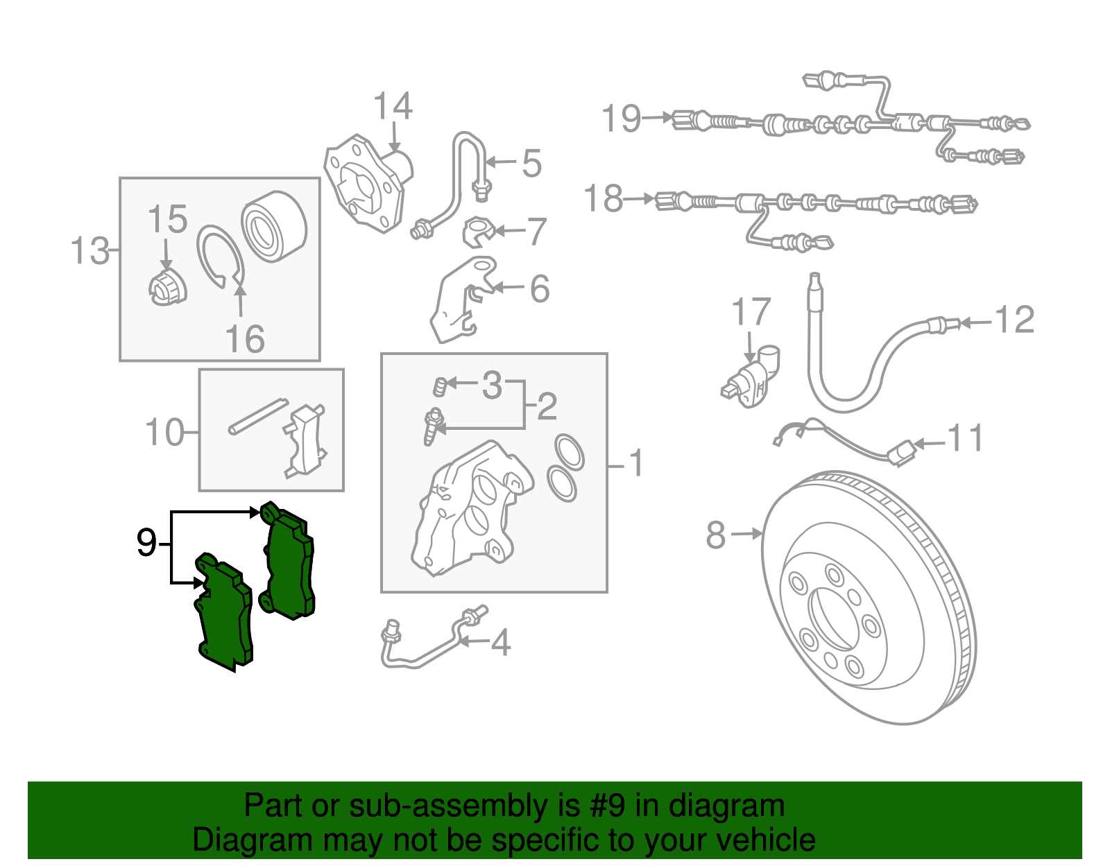 2004-2010 Volkswagen Touareg Brake Pads 7L6-698-451-B | Retail ...