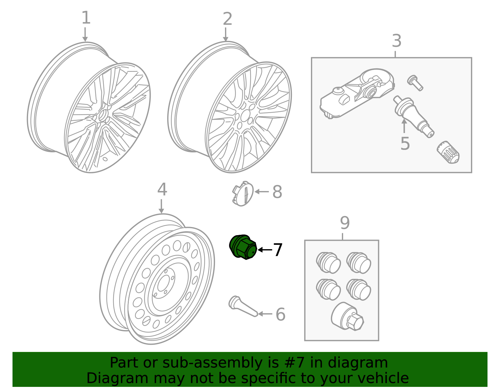 2012-2025 Ford Wheel Nut ACPZ-1012-H | OEM Parts Online