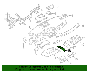 51459363688 - 2016-2022 BMW Center Panel (51-45-9-363-688) | BMW of ...