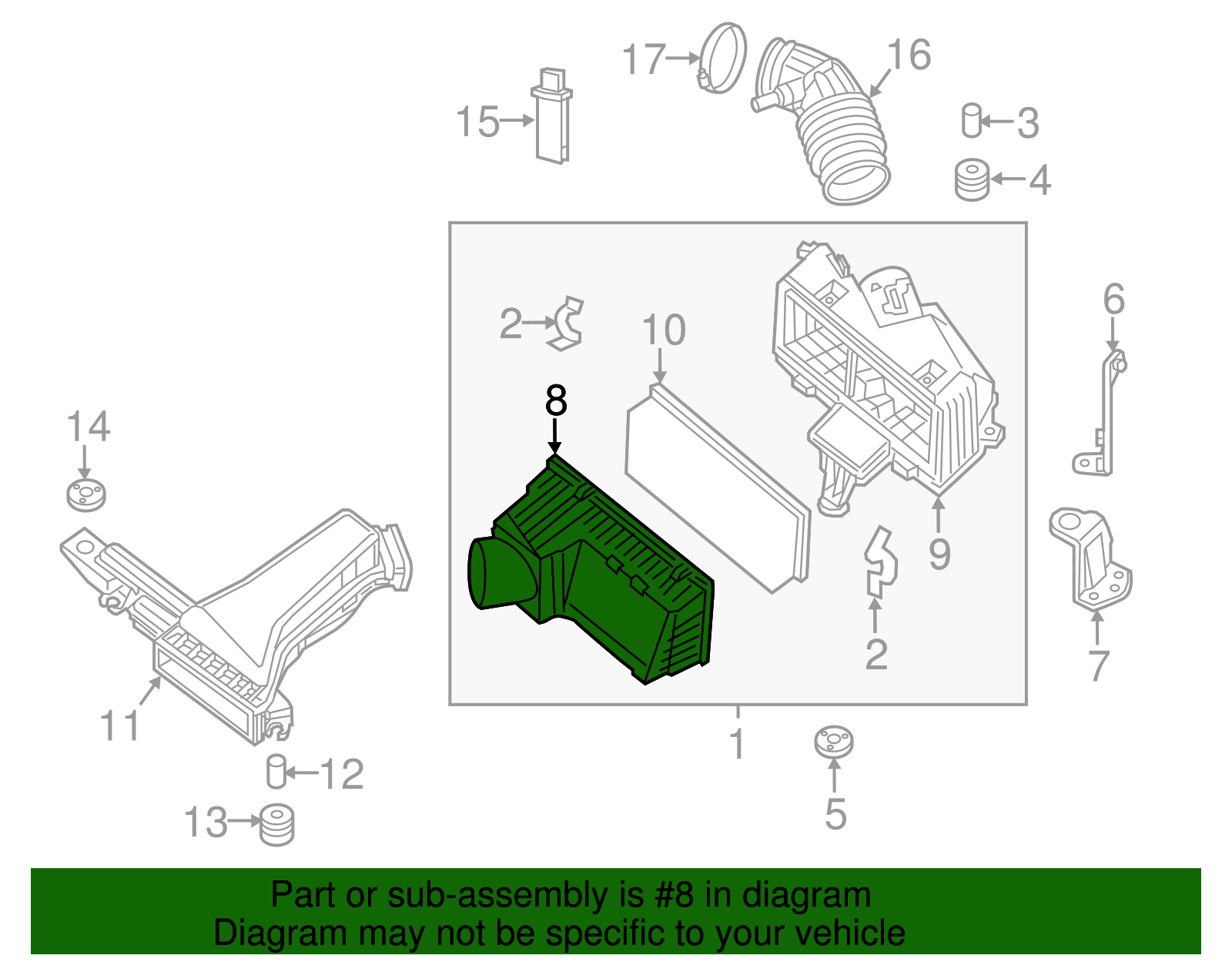 2013-2016 Nissan Pathfinder Front Cover 16528-3JA0A | Nissan Parts Central