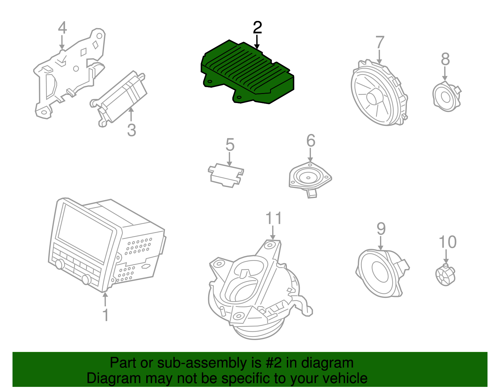2009-2016 Porsche Radio Amplifier 7PP-035-223-AA | Porsche OEM Parts Online