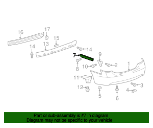 52157-06010 - Side Support - 2007-2011 Toyota Camry | OEM Genuine ...