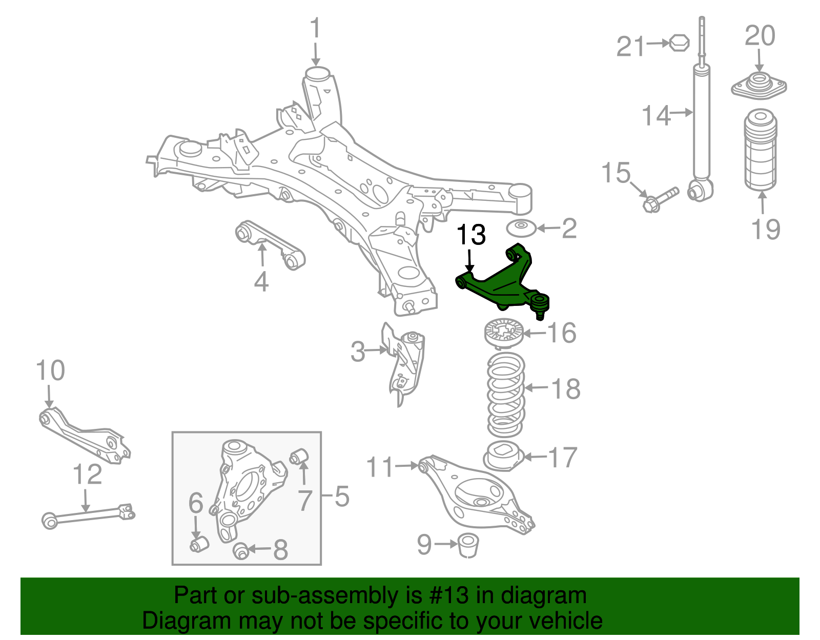 2010-2014 Nissan Murano Upper Control Arm 55502-1JA0A | Melloy Nissan Parts