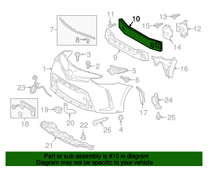 2015-2017 Toyota Prius V Impact Bar 52021-47100 | OEM Parts Online