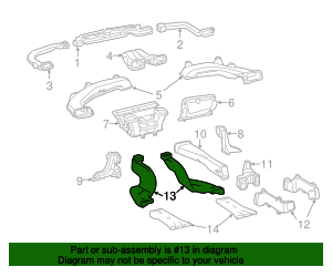 2007-2018 Lexus Rear Duct 87212-06080 | OEM Parts Online
