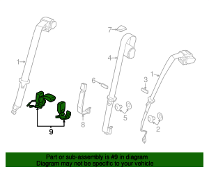 72117243311 - 2012-2021 BMW Buckle End (72-11-7-243-311) | BMW of South ...