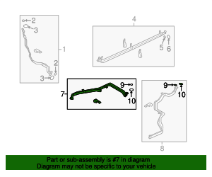 Genuine OEM Rear AC Line Part# LR013854 Fits 2010-2016 Land Rover LR4 ...