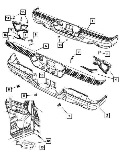 Rear Bumper and Fascia for 2012 Ram 2500 | Mopar America
