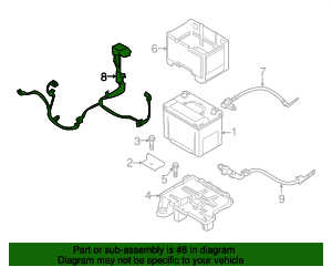 2011-2016 Kia Sportage Positive Cable 91850-3W020 | QuirkParts