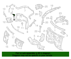 000000-001022 - Partition Panel Screw 2010-2018 Mercedes-Benz ...