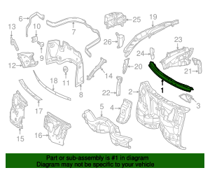 2010-2018 Mercedes-Benz Cowl Panel 212-620-00-30 | AutoNationParts.com