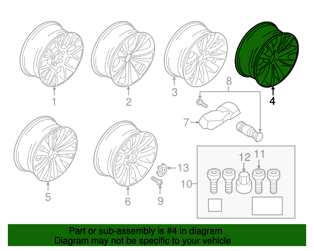 36116851075 - 2010-2017 BMW Wheel, Alloy (36-11-6-851-075) | BMW of ...