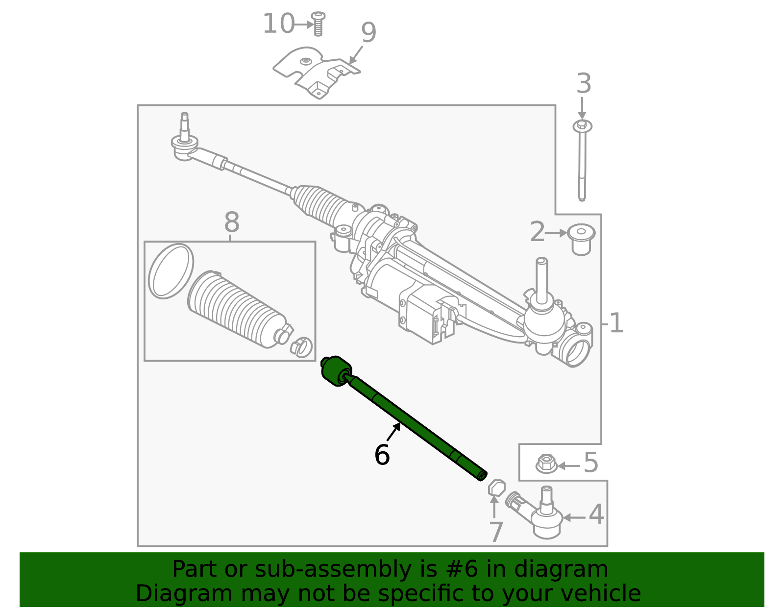 KK2Z-3280-D - Inner Tie Rod 2020-2024 Ford | Big 3 Auto Parts