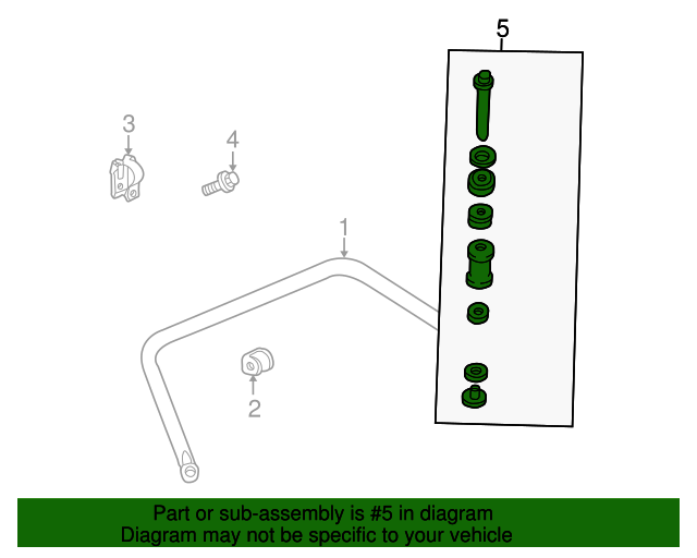 1995-2011 GM Rear Suspension Stabilizer Shaft Link 25940977 GM ...
