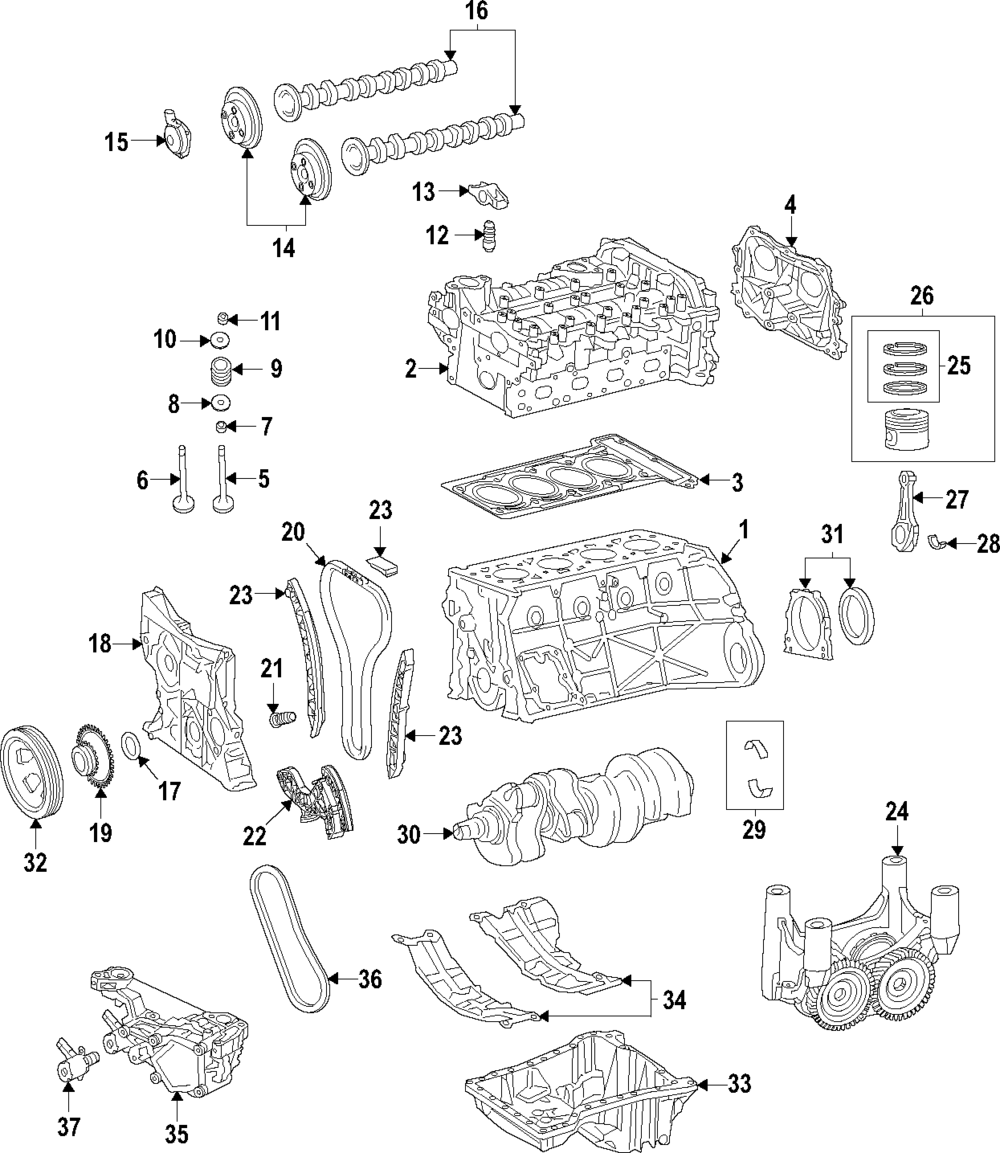 2019-2023 Mercedes-Benz Engine Piston 260-030-10-00 | Mercedes-Benz ...
