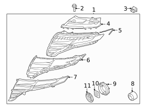 Genuine Daytime Running Light Bracket for 2022-2023 Hyundai Tucson ...