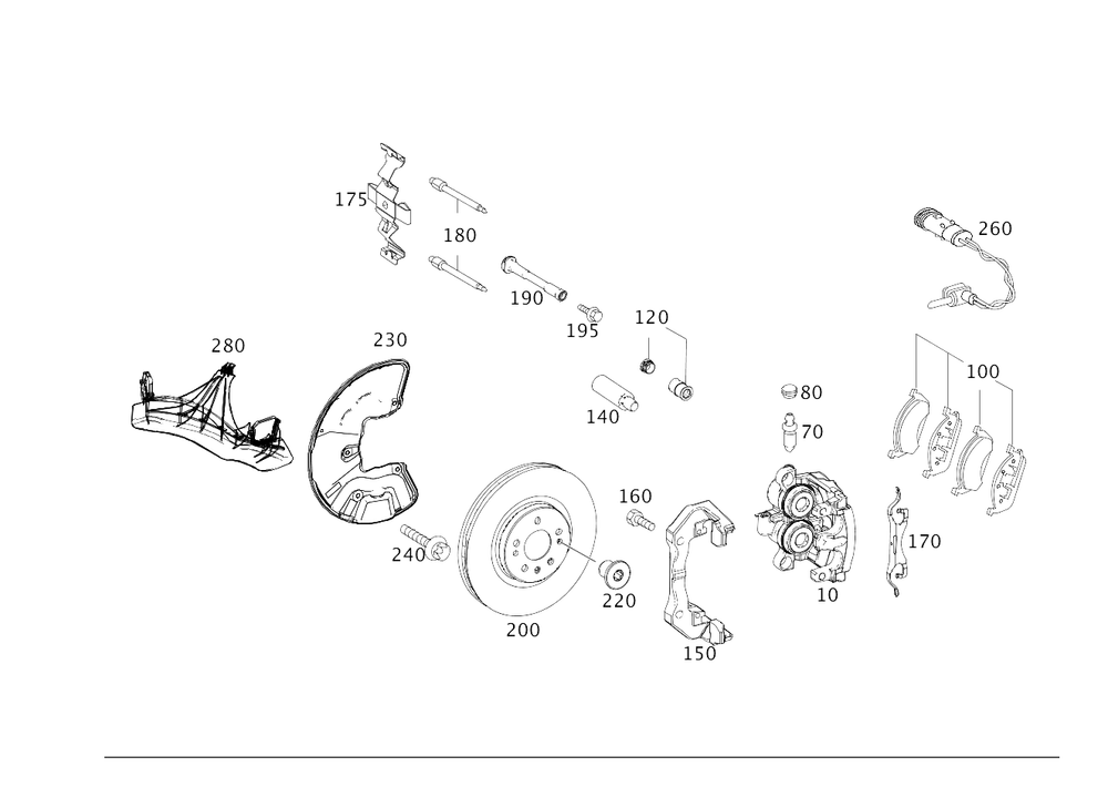 166-421-13-00 - Brake Disc, Vented 2006-2019 Mercedes-Benz | Mercedes ...