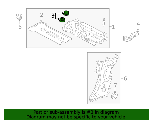 2019-2025 Ford Engine Oil Filler Cap Gasket F2GZ-6N652-A | OEM Parts Online