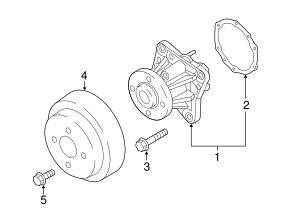 2014-2023 Mitsubishi Water Pump 1300A107 | Factory Mitsubishi Parts