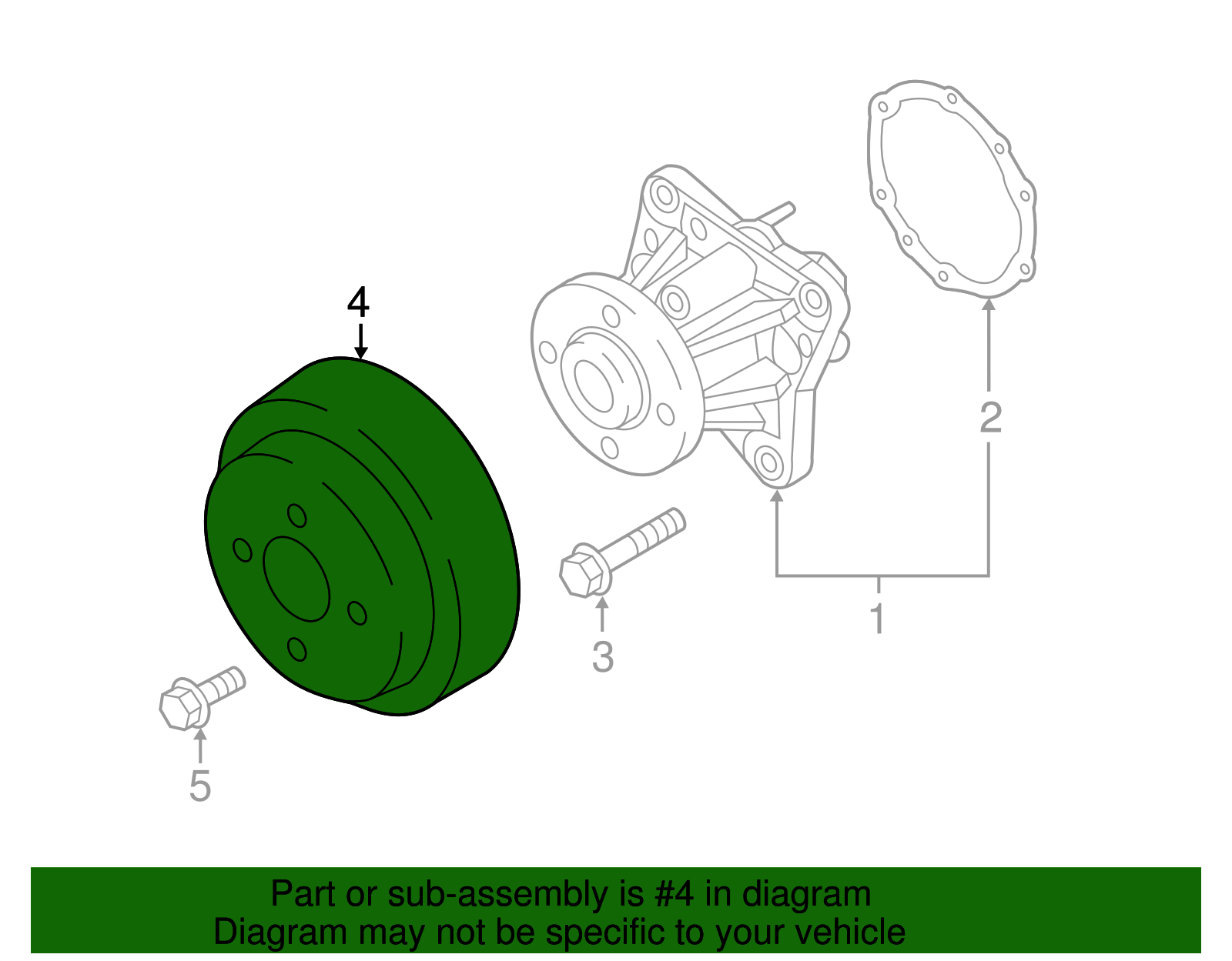 1330A046 - Pulley 2014-2024 Mitsubishi | Mitsubishi Direct Parts