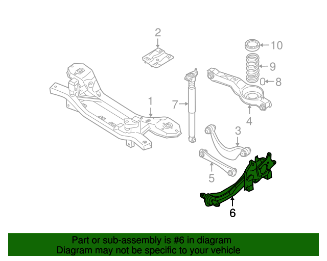 B35P-28-200 - Trailing Arm - 2004-2009 Mazda 3 | Werner Mazda Parts