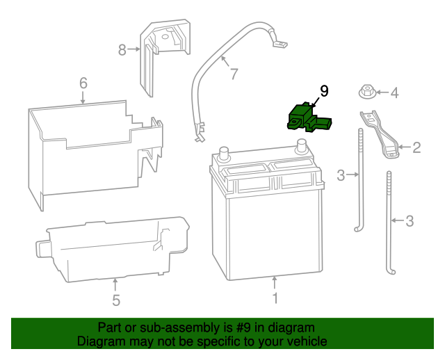 38920-T4P-U01 - Sensor Assembly, Battery (Large) - 2017-2020 Honda ...