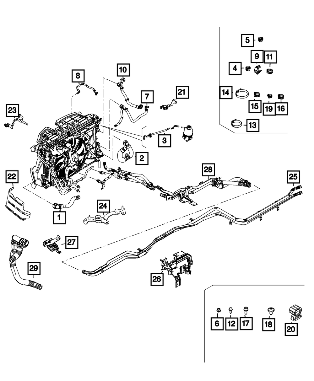 2024-2025 Dodge Hornet Radiator Outlet Hose 68505363AA | My Mopar Parts