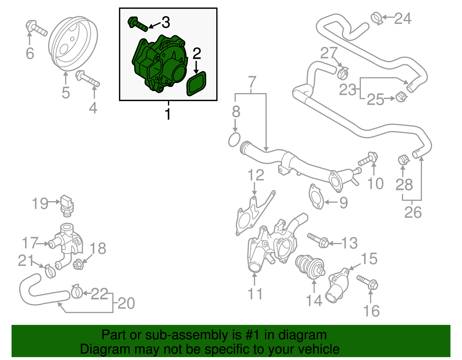 PE01-15-010D - Water Pump 2012-2018 Mazda | Mazda Parts Online
