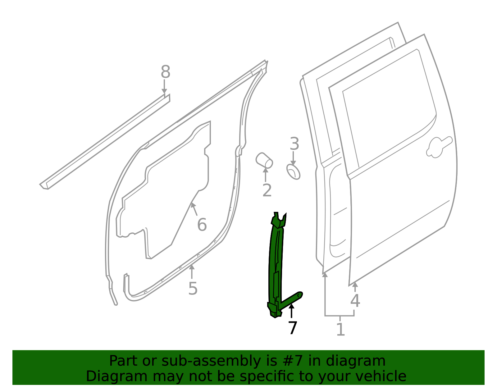 2020-2025 Nissan Frontier Sash Channel 82214-9BT0A | Nissan RVA