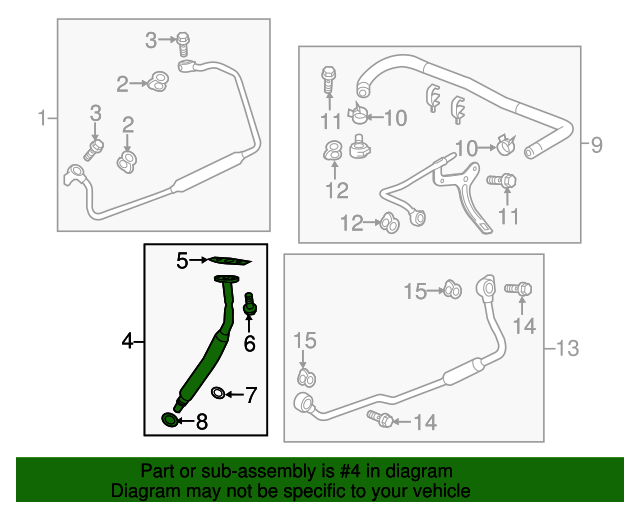 2013-2016 Buick Turbocharger Oil Return Line 12605462 GM ...
