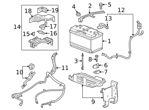 Battery & Related Components for 2024 Cadillac XT5 | GMPartsDirect.com