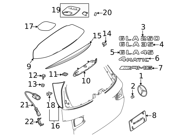 2019-2021 Mercedes-Benz Side Spoiler 177-885-50-04-9040 | Mercedes-Benz ...
