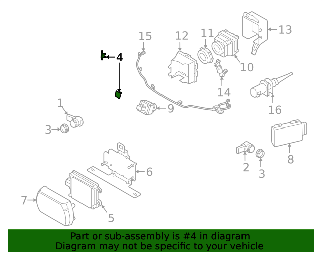 Genuine BMW 51-11-9-852-208 | Park Sensor Mount Kit | FREE Shipping on ...