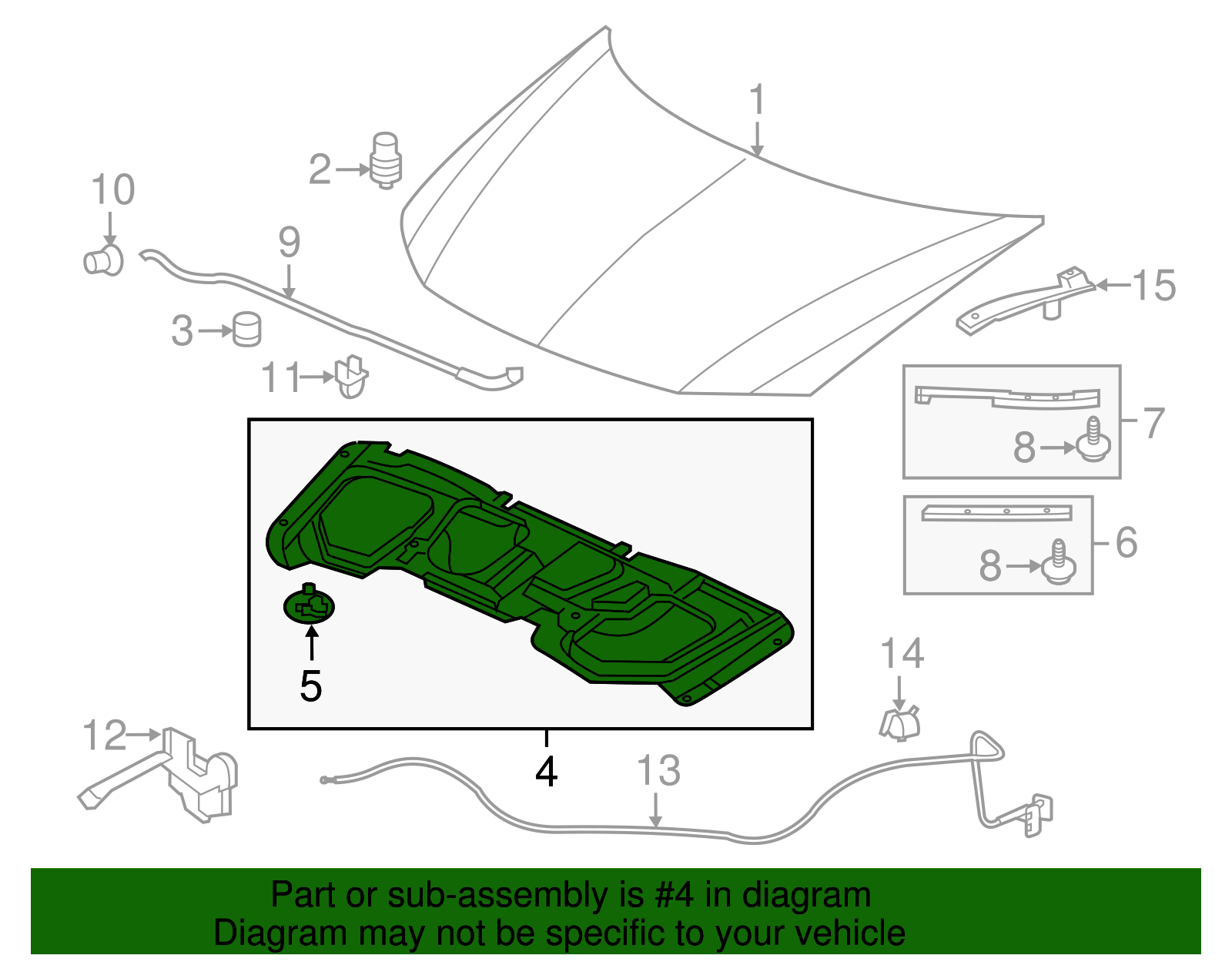 74141-TR0-A00 - 2012-2015 Honda Civic - Insulator Hood | Honda Car ...