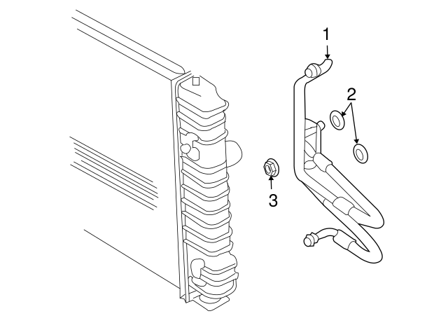 1997-2005 GM Automatic Transmission Fluid Cooler Line 22615813 ...