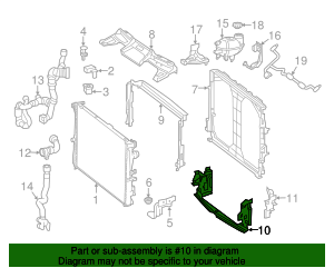 213-505-10-00 - Radiator Support Baffle 2018-2020 Mercedes-Benz E 63 ...