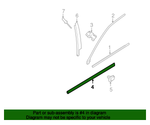 2007-2016 Volvo Body Side Molding 39885604 | TascaParts.com
