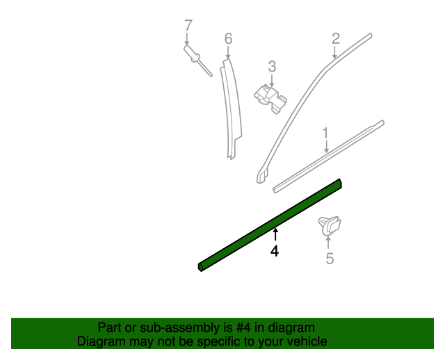 2007-2016 Volvo Body Side Molding 39885574 | TascaParts.com