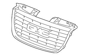 2007-2014 GMC Front Upper Grille 22761714 GM | GMPartsDirect.com