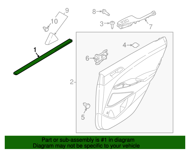 Genuine Belt Weather-Strip for 2016-2021 Hyundai Tucson | Part# 83241 ...